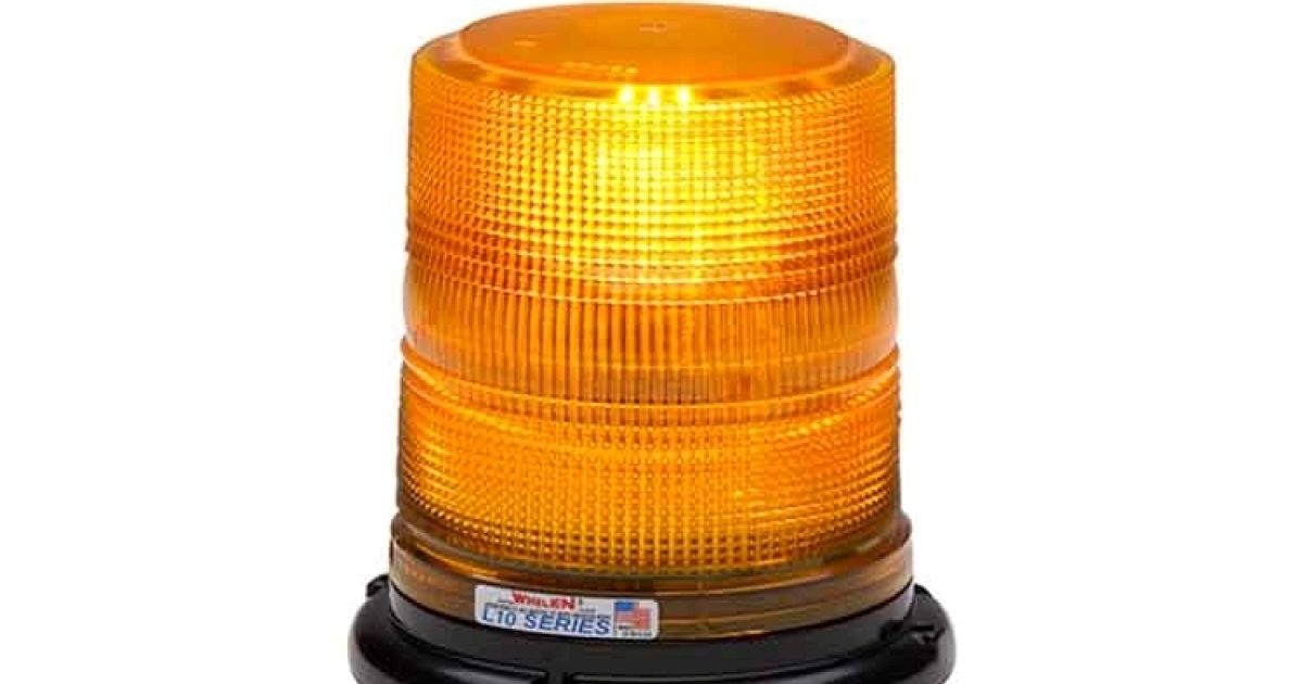 Whelen® Warning Light Rotating L10 LED Yellow HD Perm 12V | Ferno…