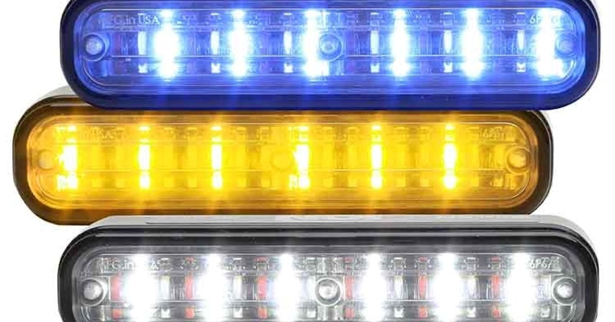 Warning Light, Whelen ION™ TRIO, 12V, SAE, Blue/Amber/Clear | Ferno…